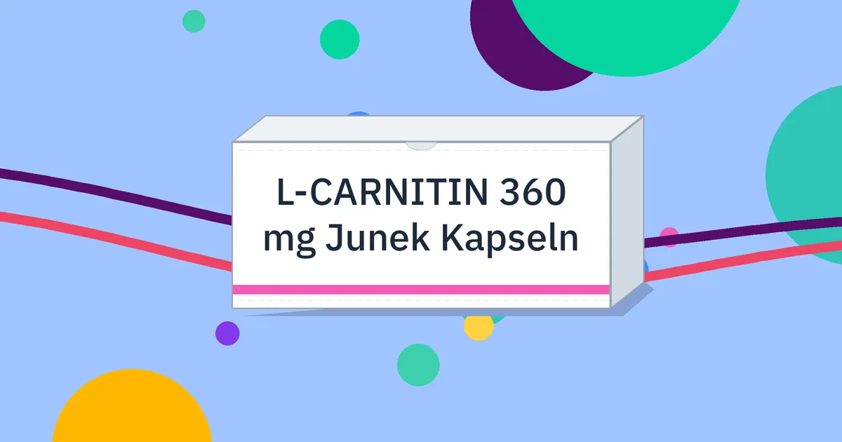 Symbolbild: Packung mit der Aufschrift L-CARNITIN 360 mg Junek Kapseln (PZN 00985869) – Verfügbarkeit und Bezug in Apotheken in Frankfurt am Main