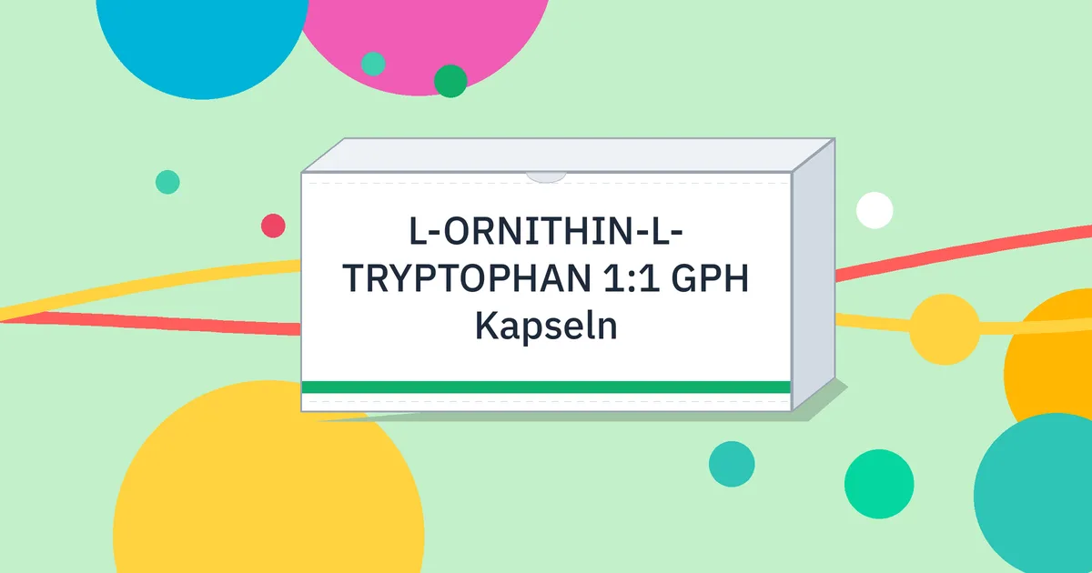 Symbolbild: Packung mit der Aufschrift L-ORNITHIN-L-TRYPTOPHAN 1:1 GPH Kapseln (PZN 04131940) – Verfügbarkeit und Bezug in Apotheken in Frankfurt am Main