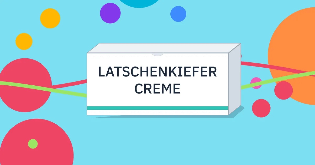 Symbolbild: Packung mit der Aufschrift LATSCHENKIEFER CREME (PZN 13514321) – Verfügbarkeit und Bezug in Apotheken in Frankfurt am Main