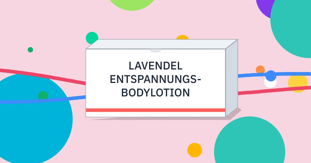Symbolbild: Packung mit der Aufschrift LAVENDEL ENTSPANNUNGS-BODYLOTION (PZN 09527849) – Verfügbarkeit und Bezug in Apotheken in Frankfurt am Main