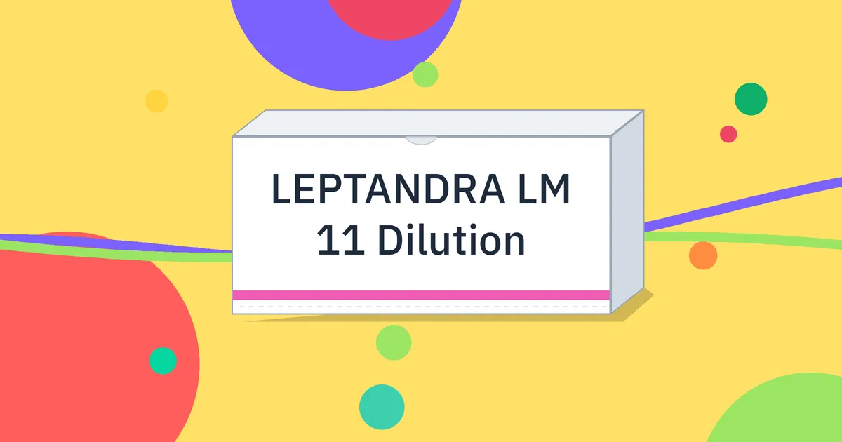 Symbolbild: Packung mit der Aufschrift LEPTANDRA LM 11 Dilution (PZN 13526815) – Verfügbarkeit und Bezug in Apotheken in Frankfurt am Main