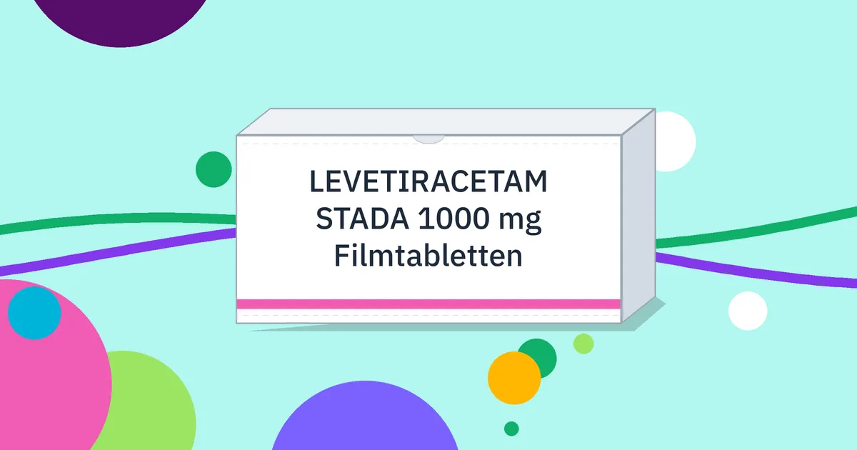 Symbolbild: Packung mit der Aufschrift LEVETIRACETAM STADA 1000 mg Filmtabletten (PZN 09277909) – Verfügbarkeit und Bezug in Apotheken in Frankfurt am Main