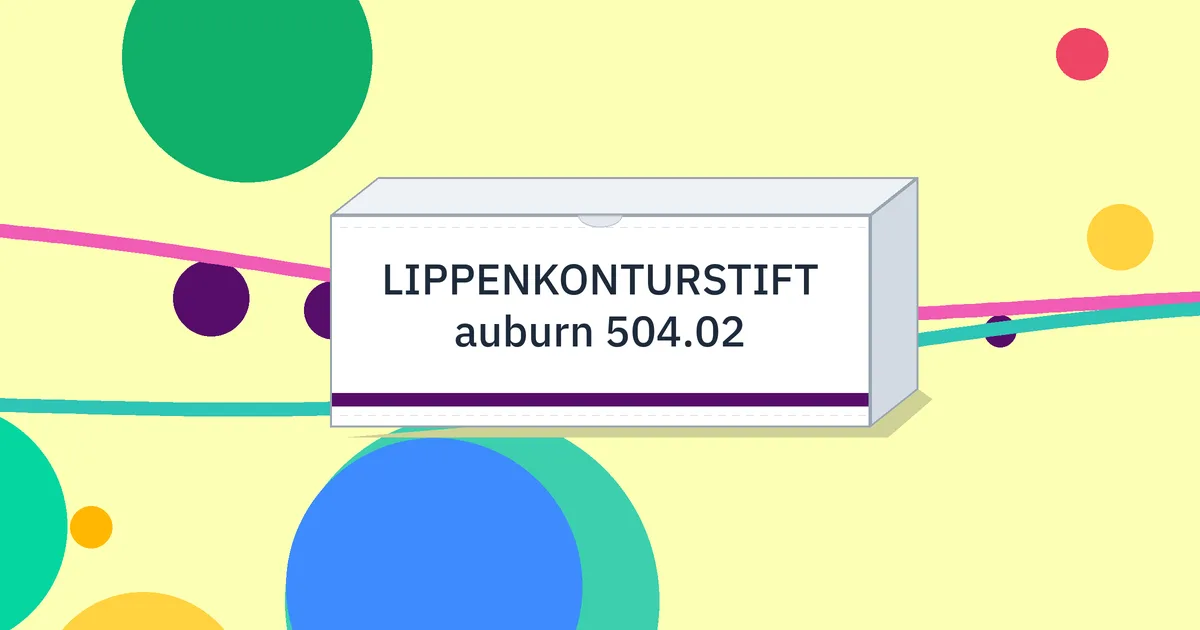 Symbolbild: Packung mit der Aufschrift LIPPENKONTURSTIFT auburn 504.02 (PZN 16731740) – Verfügbarkeit und Bezug in Apotheken in Frankfurt am Main