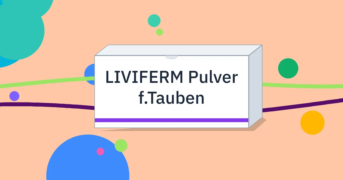 Symbolbild: Packung mit der Aufschrift LIVIFERM Pulver f.Tauben (PZN 03443962) – Verfügbarkeit und Bezug in Apotheken in Frankfurt am Main