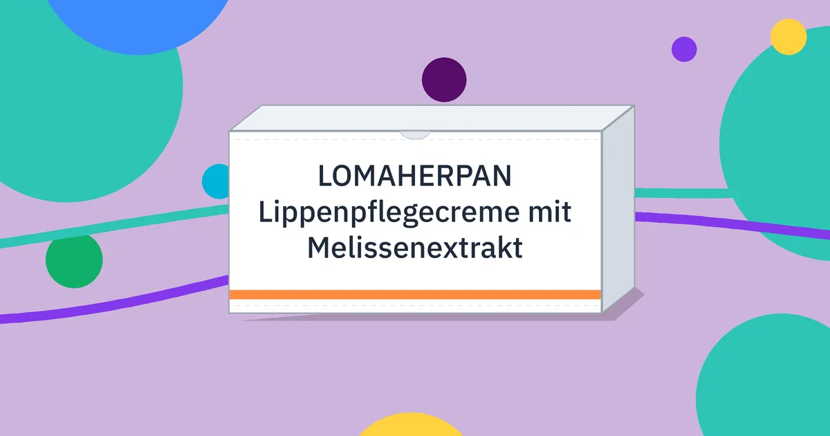 Symbolbild: Packung mit der Aufschrift LOMAHERPAN Lippenpflegecreme mit Melissenextrakt (PZN 16738877) – Verfügbarkeit und Bezug in Apotheken in Frankfurt am Main