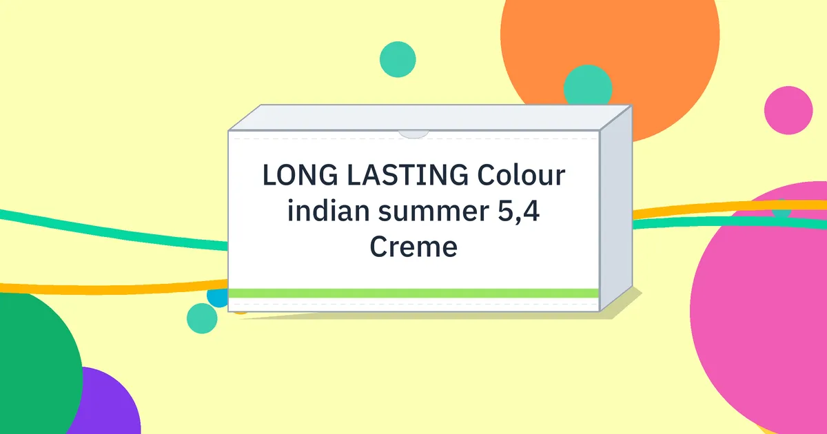 Symbolbild: Packung mit der Aufschrift LONG LASTING Colour indian summer 5,4 Creme (PZN 02129614) – Verfügbarkeit und Bezug in Apotheken in Frankfurt am Main