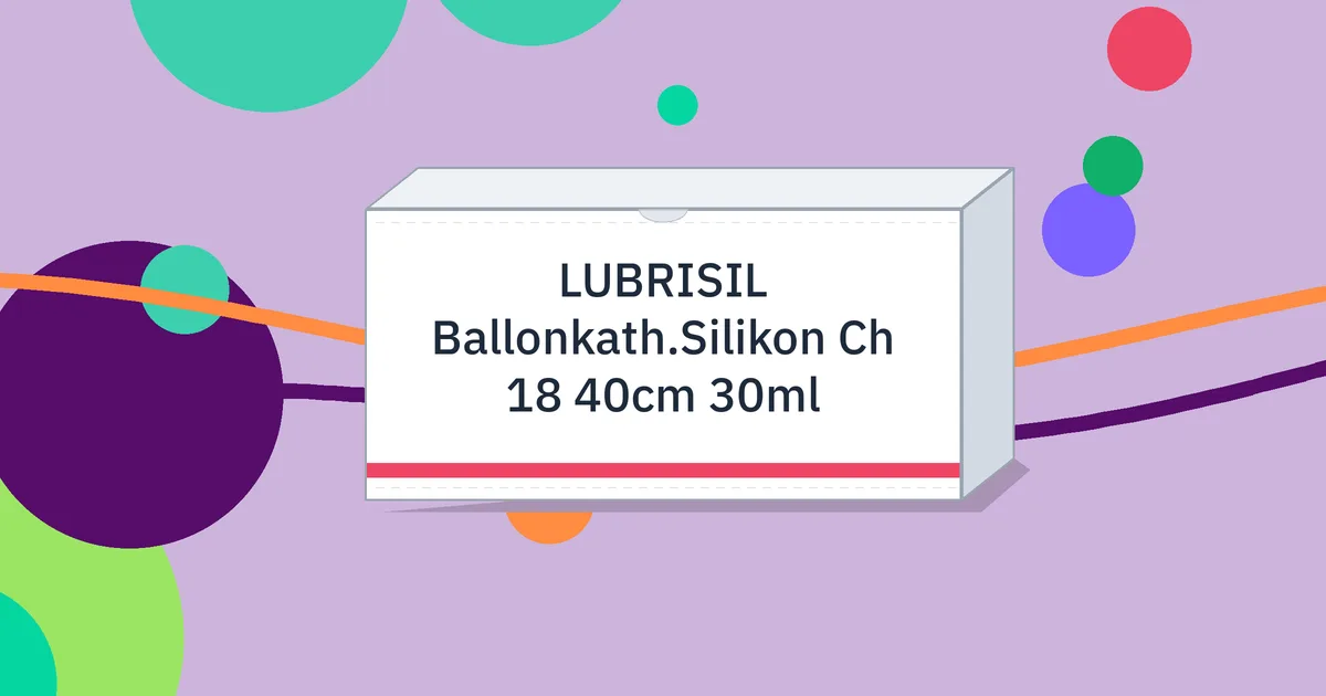 Symbolbild: Packung mit der Aufschrift LUBRISIL Ballonkath.Silikon Ch 18 40cm 30ml (PZN 06901520) – Verfügbarkeit und Bezug in Apotheken in Frankfurt am Main