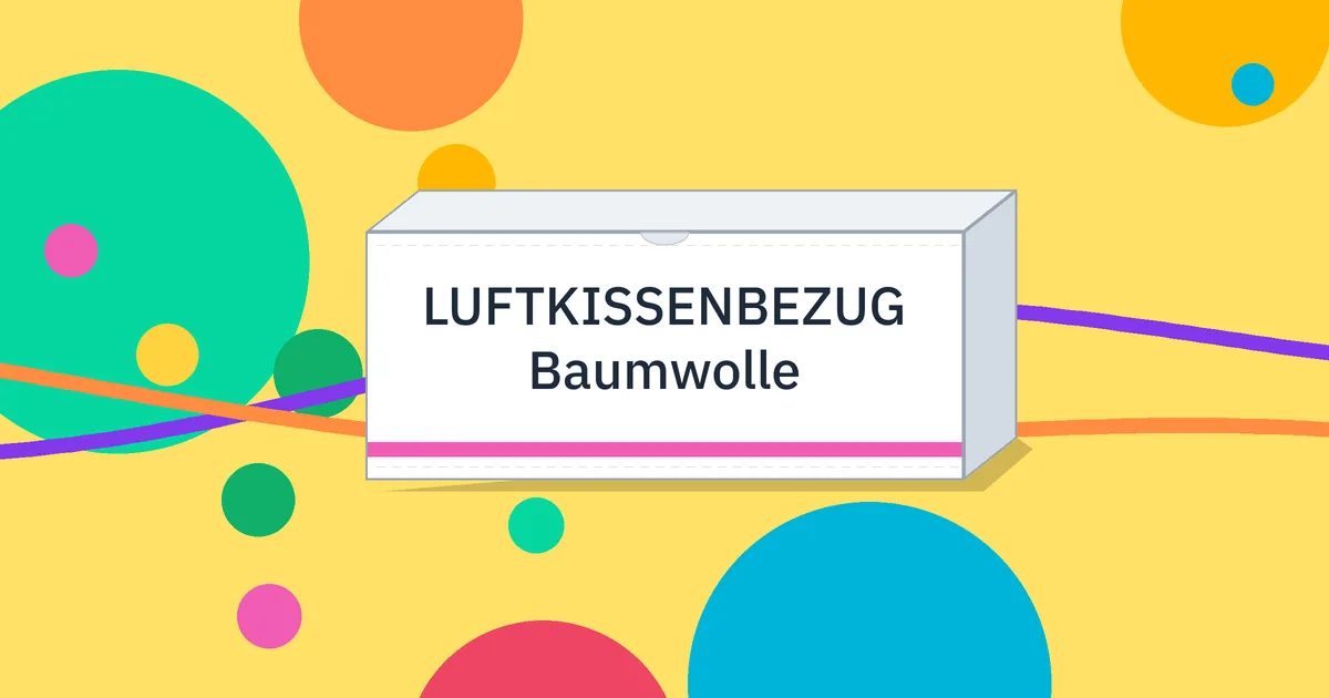 Symbolbild: Packung mit der Aufschrift LUFTKISSENBEZUG Baumwolle (PZN 04832766) – Verfügbarkeit und Bezug in Apotheken in Frankfurt am Main