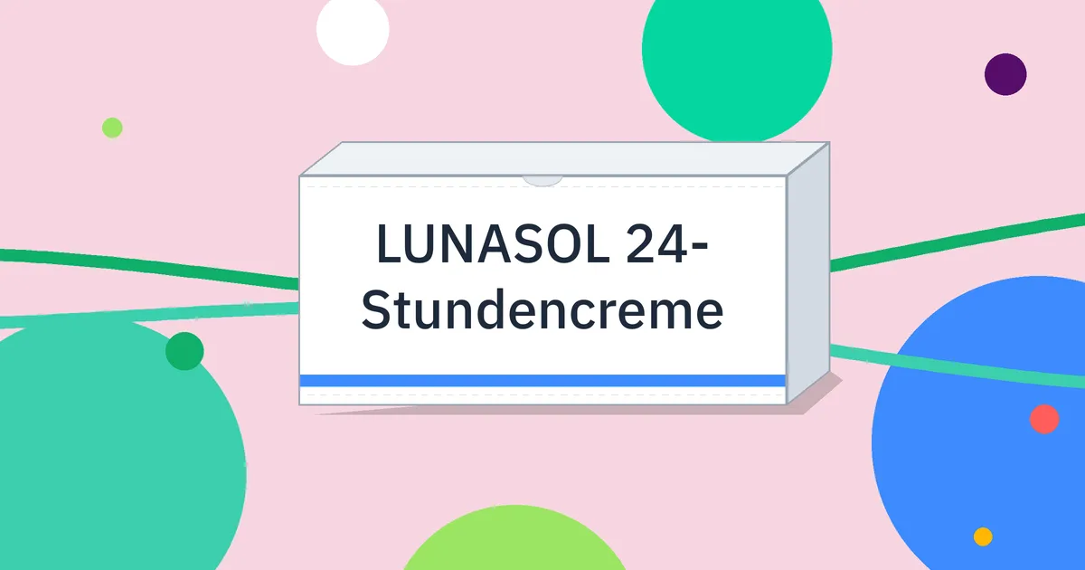 Symbolbild: Packung mit der Aufschrift LUNASOL 24-Stundencreme (PZN 19755020) – Verfügbarkeit und Bezug in Apotheken in Frankfurt am Main