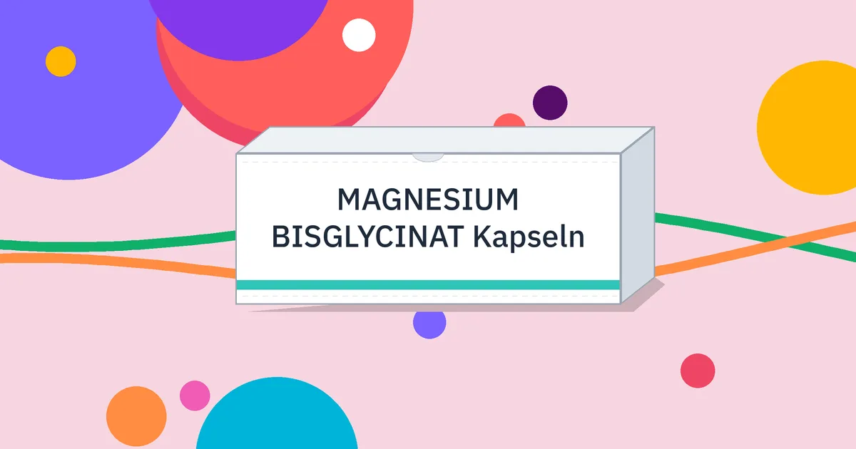Symbolbild: Packung mit der Aufschrift MAGNESIUM BISGLYCINAT Kapseln (PZN 20714724) – Verfügbarkeit und Bezug in Apotheken in Frankfurt am Main
