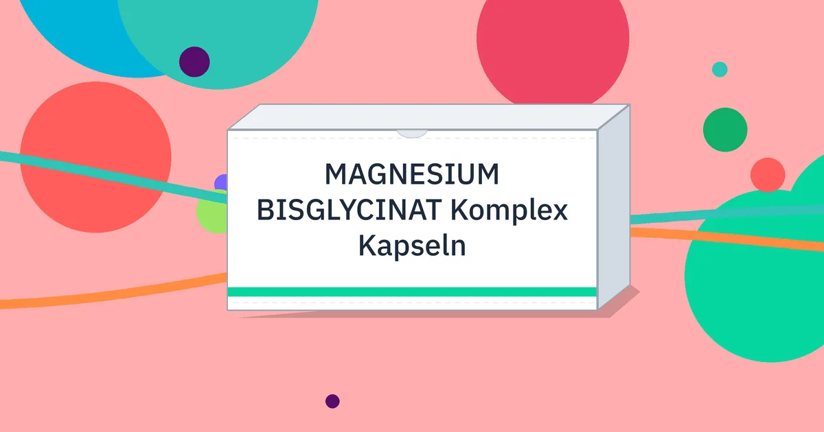 Symbolbild: Packung mit der Aufschrift MAGNESIUM BISGLYCINAT Komplex Kapseln (PZN 16044324) – Verfügbarkeit und Bezug in Apotheken in Frankfurt am Main