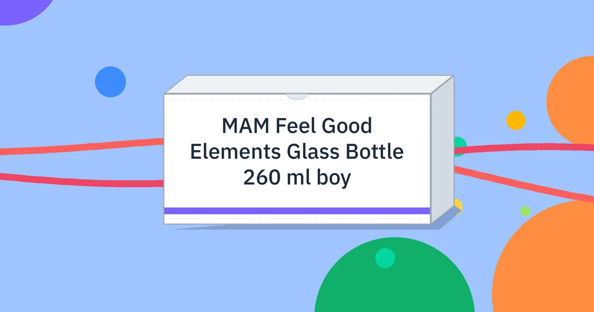 Symbolbild: Packung mit der Aufschrift MAM Feel Good Elements Glass Bottle 260 ml boy (PZN 17869914) – Verfügbarkeit und Bezug in Apotheken in Frankfurt am Main