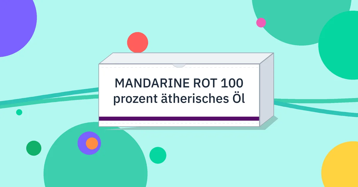 Symbolbild: Packung mit der Aufschrift MANDARINE ROT 100 prozent ätherisches Öl (PZN 07616750) – Verfügbarkeit und Bezug in Apotheken in Frankfurt am Main
