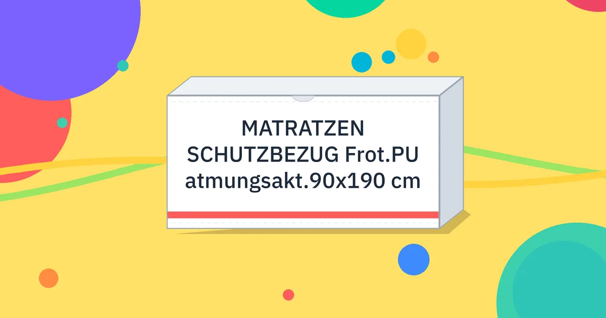Symbolbild: Packung mit der Aufschrift MATRATZEN SCHUTZBEZUG Frot.PU atmungsakt.90x190 cm (PZN 09303239) – Verfügbarkeit und Bezug in Apotheken in Frankfurt am Main