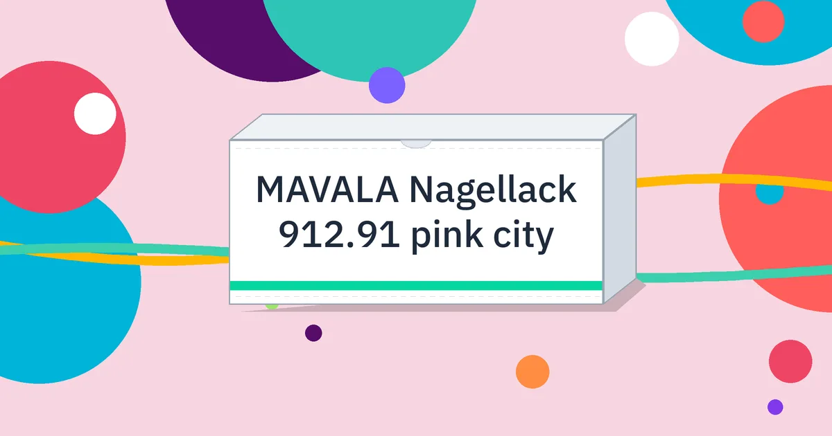 Symbolbild: Packung mit der Aufschrift MAVALA Nagellack 912.91 pink city (PZN 12892794) – Verfügbarkeit und Bezug in Apotheken in Frankfurt am Main