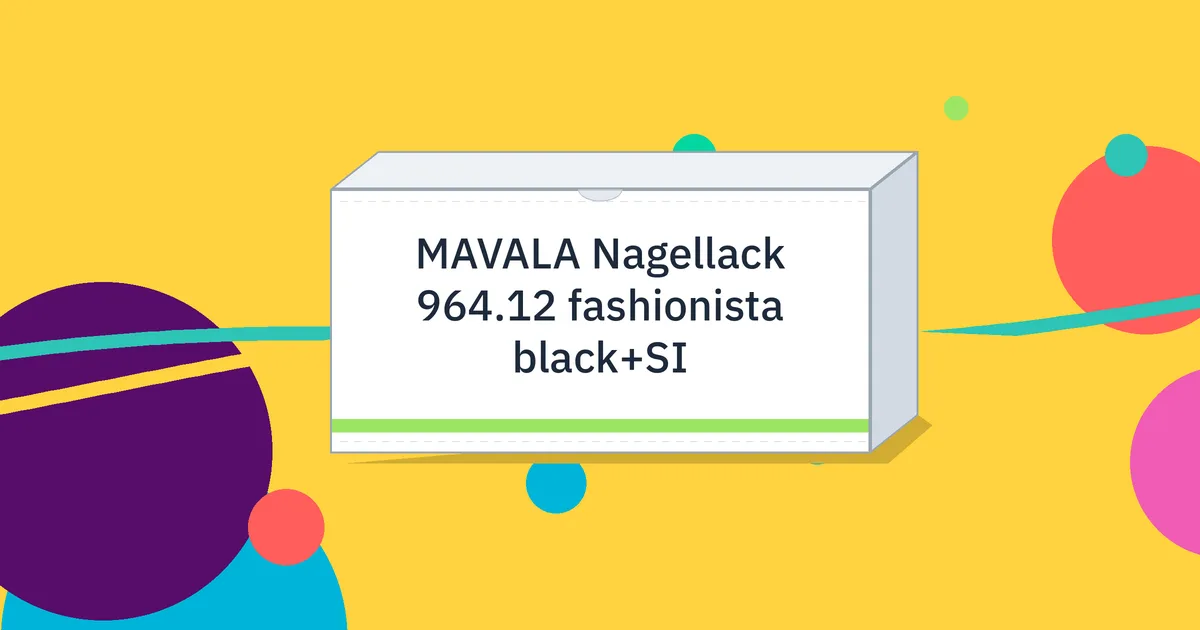 Symbolbild: Packung mit der Aufschrift MAVALA Nagellack 964.12 fashionista black+SI (PZN 17817604) – Verfügbarkeit und Bezug in Apotheken in Frankfurt am Main