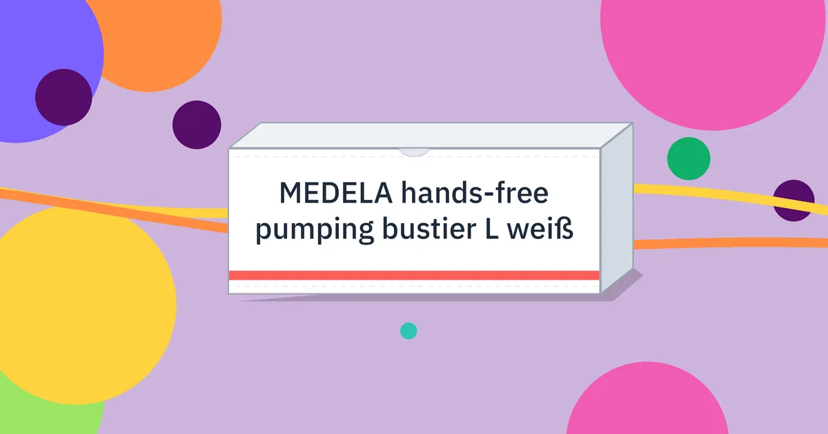 Symbolbild: Packung mit der Aufschrift MEDELA hands-free pumping bustier L weiß (PZN 18269056) – Verfügbarkeit und Bezug in Apotheken in Frankfurt am Main