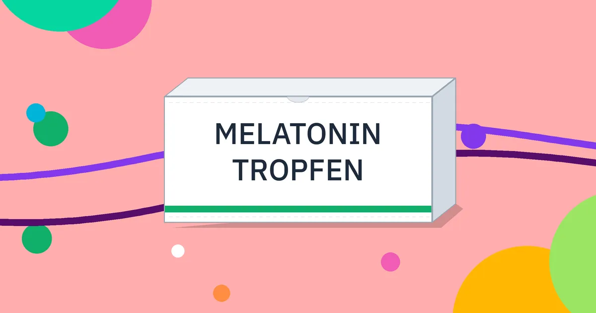 Symbolbild: Packung mit der Aufschrift MELATONIN TROPFEN (PZN 18779107) – Verfügbarkeit und Bezug in Apotheken in Frankfurt am Main
