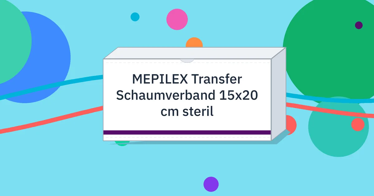 Symbolbild: Packung mit der Aufschrift MEPILEX Transfer Schaumverband 15x20 cm steril (PZN 02523541) – Verfügbarkeit und Bezug in Apotheken in Frankfurt am Main