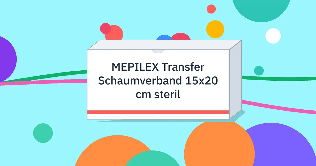 Symbolbild: Packung mit der Aufschrift MEPILEX Transfer Schaumverband 15x20 cm steril (PZN 11134399) – Verfügbarkeit und Bezug in Apotheken in Frankfurt am Main