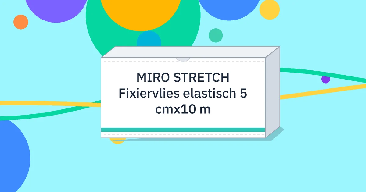 Symbolbild: Packung mit der Aufschrift MIRO STRETCH Fixiervlies elastisch 5 cmx10 m (PZN 06853732) – Verfügbarkeit und Bezug in Apotheken in Frankfurt am Main