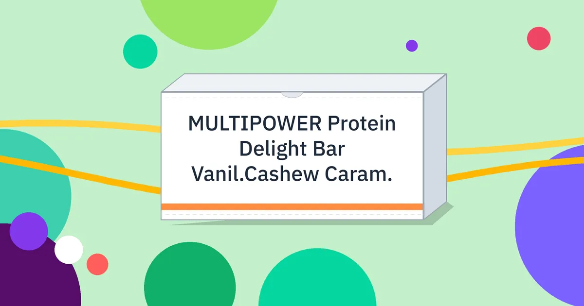 Symbolbild: Packung mit der Aufschrift MULTIPOWER Protein Delight Bar Vanil.Cashew Caram. (PZN 14449011) – Verfügbarkeit und Bezug in Apotheken in Frankfurt am Main