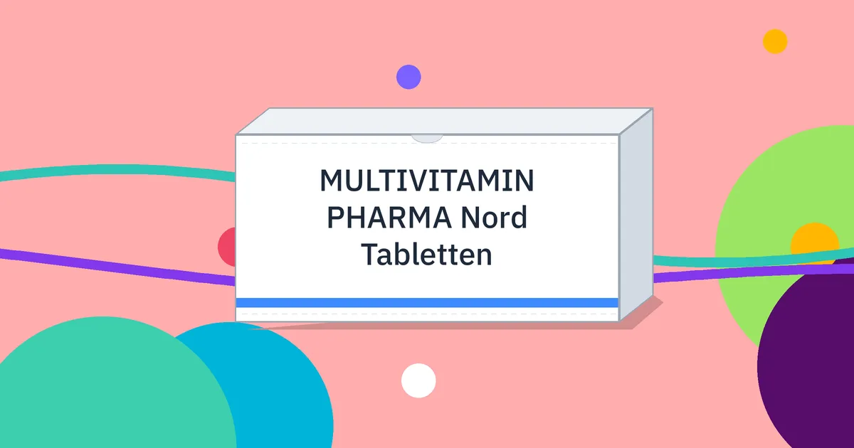 Symbolbild: Packung mit der Aufschrift MULTIVITAMIN PHARMA Nord Tabletten (PZN 08755844) – Verfügbarkeit und Bezug in Apotheken in Frankfurt am Main