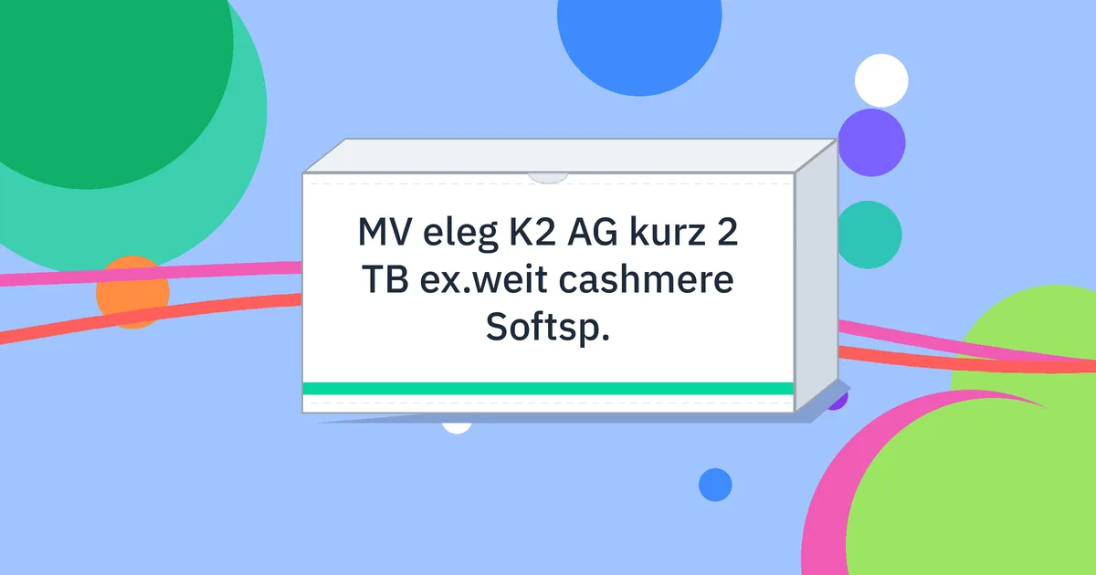 Symbolbild: Packung mit der Aufschrift MV eleg K2 AG kurz 2 TB ex.weit cashmere Softsp. (PZN 15273784) – Verfügbarkeit und Bezug in Apotheken in Frankfurt am Main