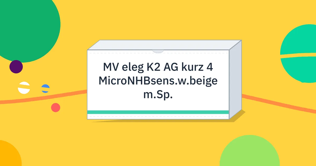 Symbolbild: Packung mit der Aufschrift MV eleg K2 AG kurz 4 MicroNHBsens.w.beige m.Sp. (PZN 15711652) – Verfügbarkeit und Bezug in Apotheken in Frankfurt am Main