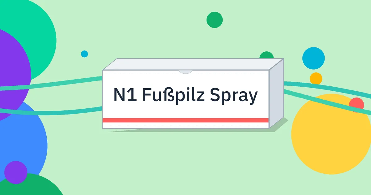 Symbolbild: Packung mit der Aufschrift N1 Fußpilz Spray (PZN 18295941) – Verfügbarkeit und Bezug in Apotheken in Frankfurt am Main