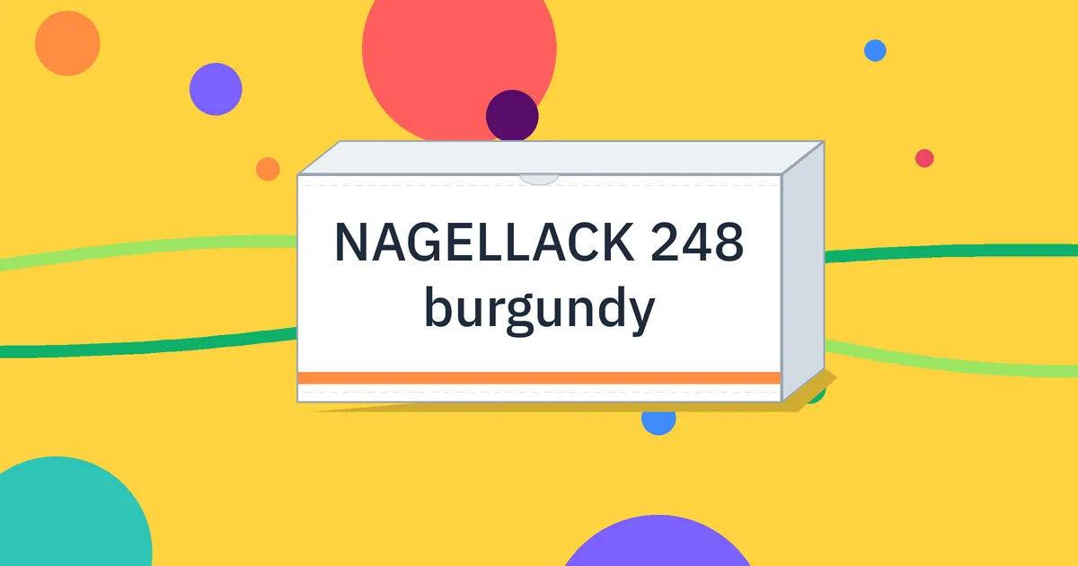 Symbolbild: Packung mit der Aufschrift NAGELLACK 248 burgundy (PZN 10849788) – Verfügbarkeit und Bezug in Apotheken in Frankfurt am Main