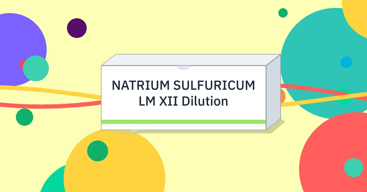 Symbolbild: Packung mit der Aufschrift NATRIUM SULFURICUM LM XII Dilution (PZN 02675423) – Verfügbarkeit und Bezug in Apotheken in Frankfurt am Main