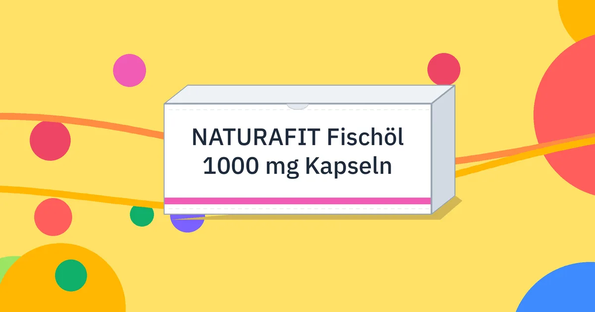 Symbolbild: Packung mit der Aufschrift NATURAFIT Fischöl 1000 mg Kapseln (PZN 13704719) – Verfügbarkeit und Bezug in Apotheken in Frankfurt am Main
