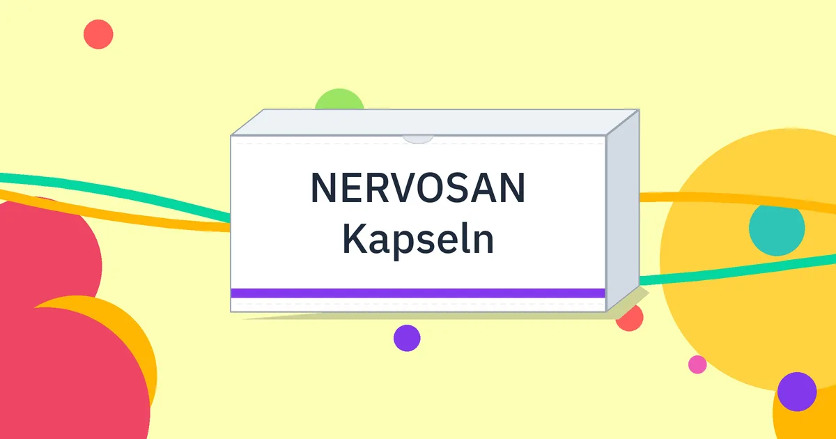 Symbolbild: Packung mit der Aufschrift NERVOSAN Kapseln (PZN 18299287) – Verfügbarkeit und Bezug in Apotheken in Frankfurt am Main