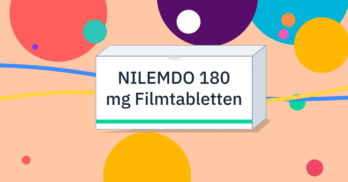 Symbolbild: Packung mit der Aufschrift NILEMDO 180 mg Filmtabletten (PZN 19306724) – Verfügbarkeit und Bezug in Apotheken in Frankfurt am Main