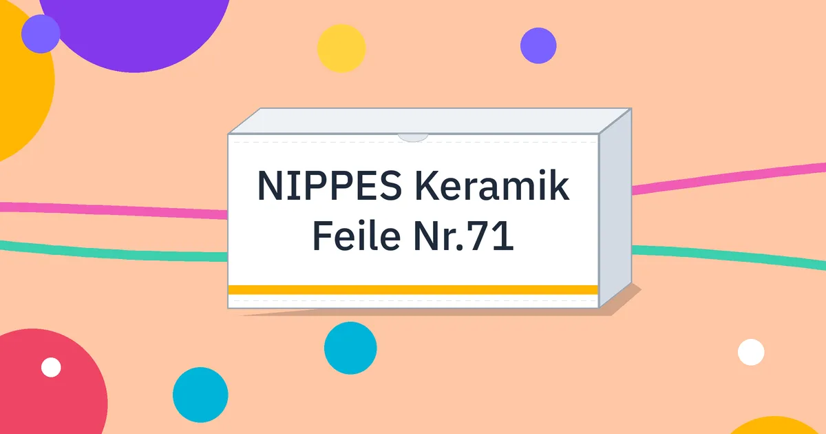 Symbolbild: Packung mit der Aufschrift NIPPES Keramik Feile Nr.71 (PZN 08504361) – Verfügbarkeit und Bezug in Apotheken in Frankfurt am Main