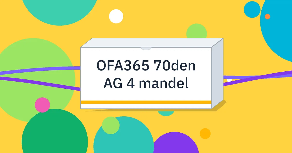 Symbolbild: Packung mit der Aufschrift OFA365 70den AG 4 mandel (PZN 16722267) – Verfügbarkeit und Bezug in Apotheken in Frankfurt am Main