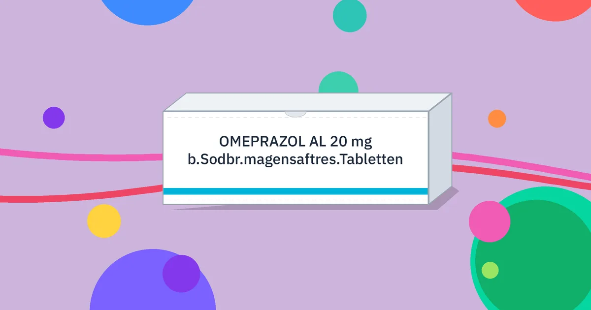 Symbolbild: Packung mit der Aufschrift OMEPRAZOL AL 20 mg b.Sodbr.magensaftres.Tabletten (PZN 07569140) – Verfügbarkeit und Bezug in Apotheken in Frankfurt am Main