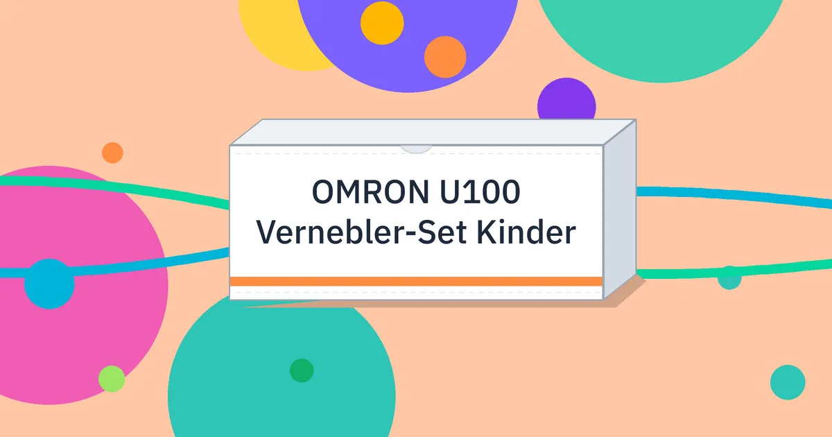 Symbolbild: Packung mit der Aufschrift OMRON U100 Vernebler-Set Kinder (PZN 15822044) – Verfügbarkeit und Bezug in Apotheken in Frankfurt am Main