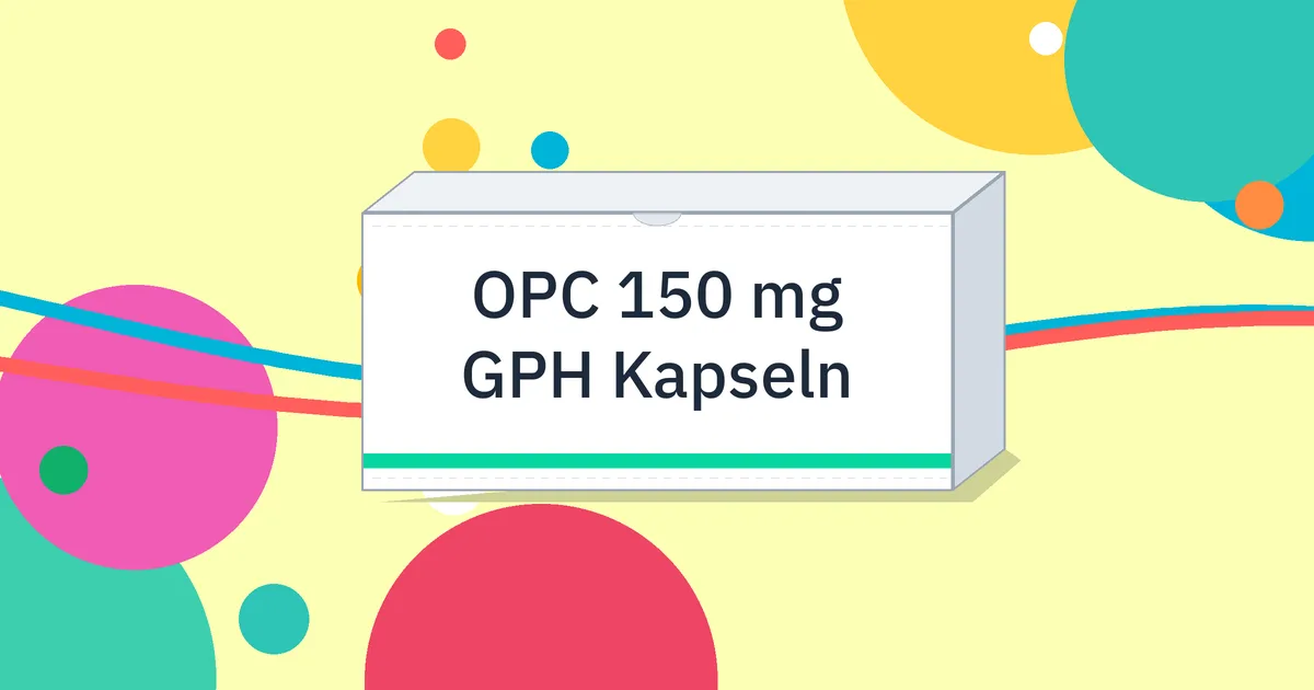Symbolbild: Packung mit der Aufschrift OPC 150 mg GPH Kapseln (PZN 00897160) – Verfügbarkeit und Bezug in Apotheken in Frankfurt am Main