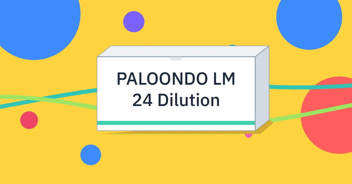 Symbolbild: Packung mit der Aufschrift PALOONDO LM 24 Dilution (PZN 13630470) – Verfügbarkeit und Bezug in Apotheken in Frankfurt am Main