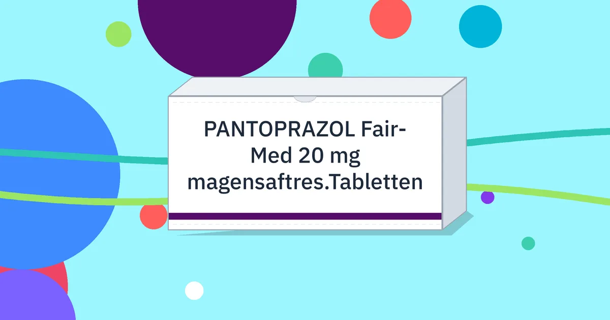 Symbolbild: Packung mit der Aufschrift PANTOPRAZOL Fair-Med 20 mg magensaftres.Tabletten (PZN 15243429) – Verfügbarkeit und Bezug in Apotheken in Frankfurt am Main