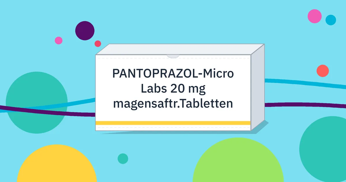 Symbolbild: Packung mit der Aufschrift PANTOPRAZOL-Micro Labs 20 mg magensaftr.Tabletten (PZN 17378441) – Verfügbarkeit und Bezug in Apotheken in Frankfurt am Main