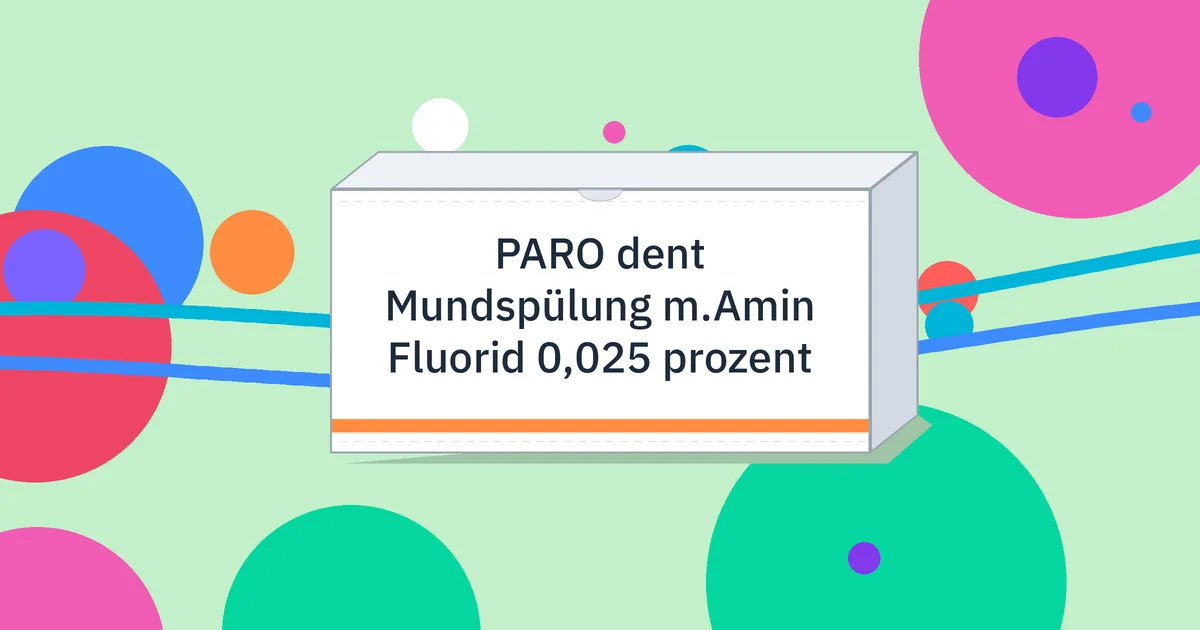 Symbolbild: Packung mit der Aufschrift PARO dent Mundspülung m.Amin Fluorid 0,025 prozent (PZN 17373225) – Verfügbarkeit und Bezug in Apotheken in Frankfurt am Main