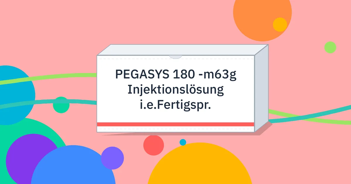 Symbolbild: Packung mit der Aufschrift PEGASYS 180 -m63g Injektionslösung i.e.Fertigspr. (PZN 06996443) – Verfügbarkeit und Bezug in Apotheken in Frankfurt am Main