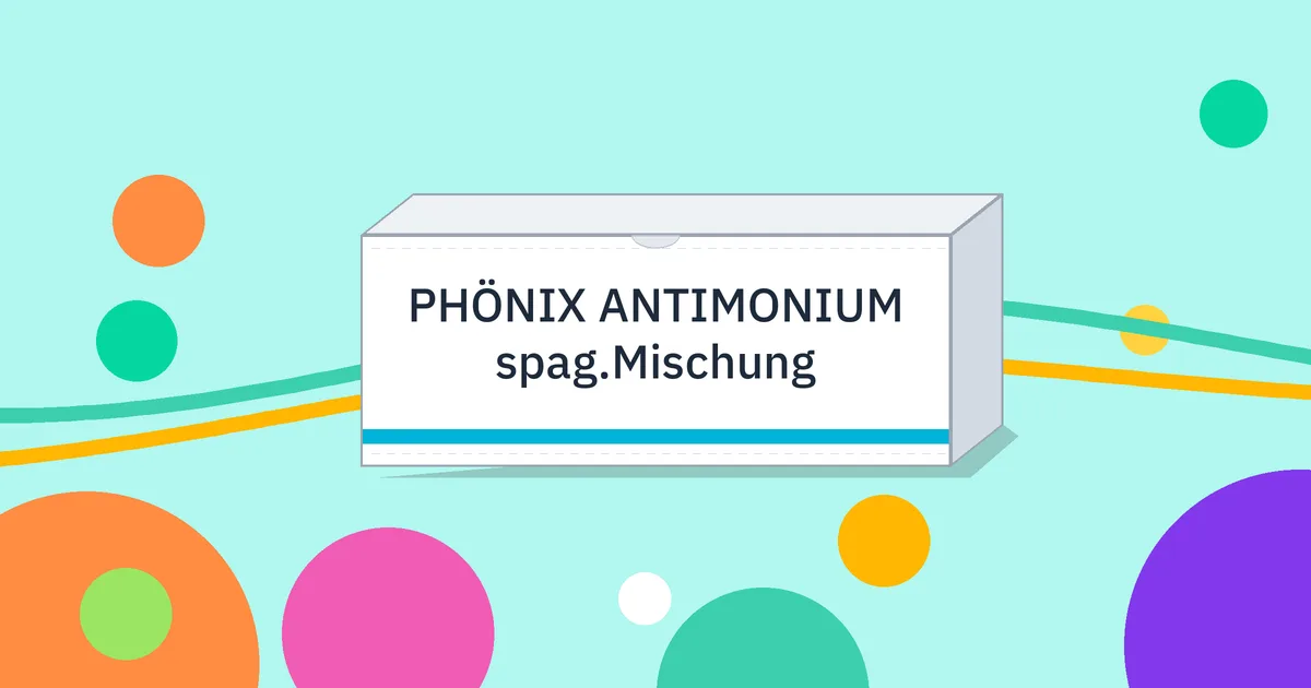 Symbolbild: Packung mit der Aufschrift PHÖNIX ANTIMONIUM spag.Mischung (PZN 04222909) – Verfügbarkeit und Bezug in Apotheken in Frankfurt am Main