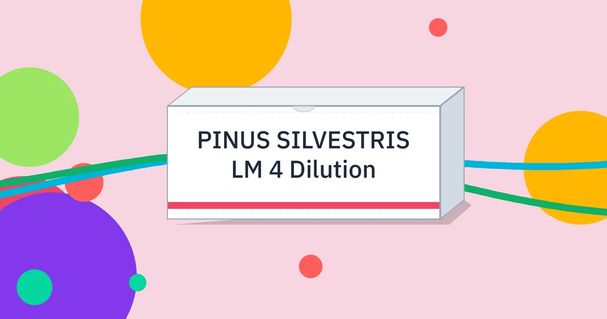 Symbolbild: Packung mit der Aufschrift PINUS SILVESTRIS LM 4 Dilution (PZN 13642875) – Verfügbarkeit und Bezug in Apotheken in Frankfurt am Main