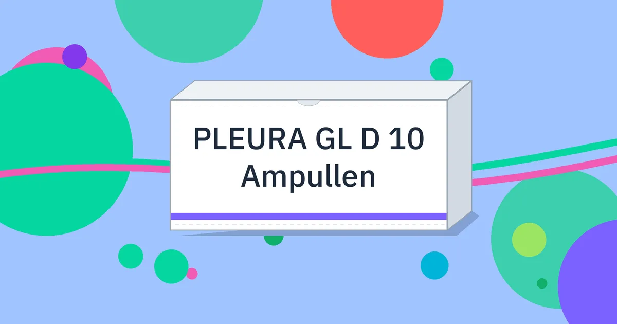 Symbolbild: Packung mit der Aufschrift PLEURA GL D 10 Ampullen (PZN 02948855) – Verfügbarkeit und Bezug in Apotheken in Frankfurt am Main