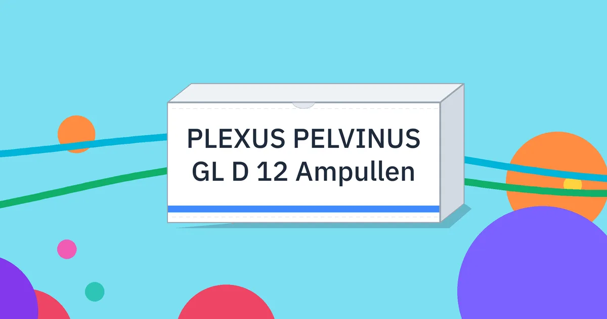 Symbolbild: Packung mit der Aufschrift PLEXUS PELVINUS GL D 12 Ampullen (PZN 02952006) – Verfügbarkeit und Bezug in Apotheken in Frankfurt am Main