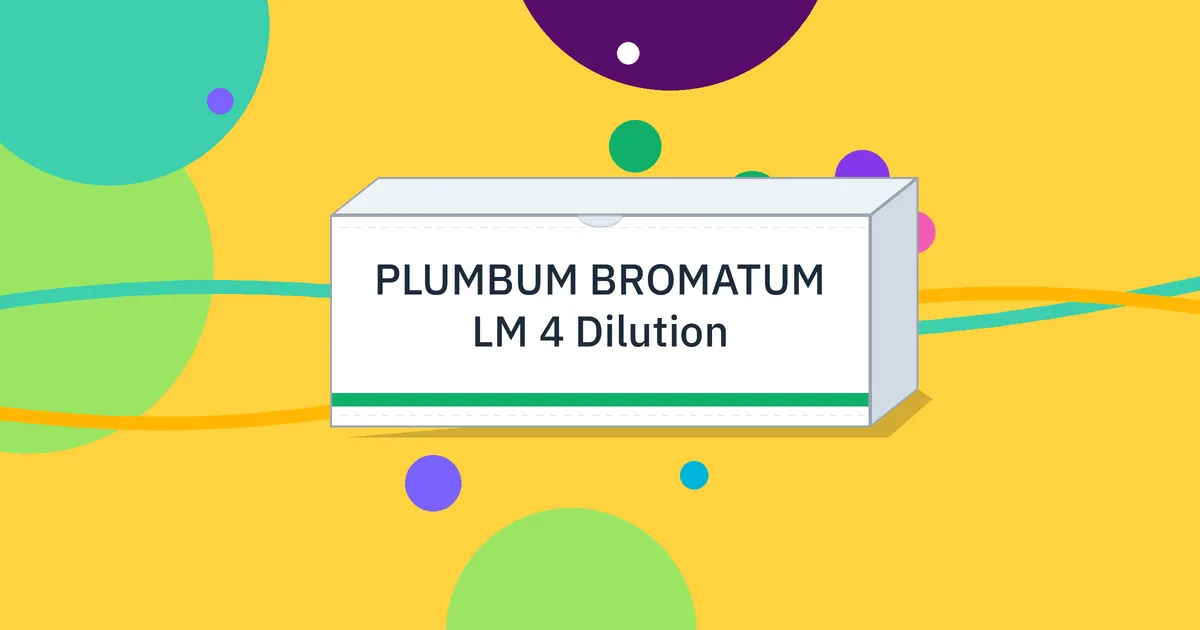 Symbolbild: Packung mit der Aufschrift PLUMBUM BROMATUM LM 4 Dilution (PZN 13039630) – Verfügbarkeit und Bezug in Apotheken in Frankfurt am Main